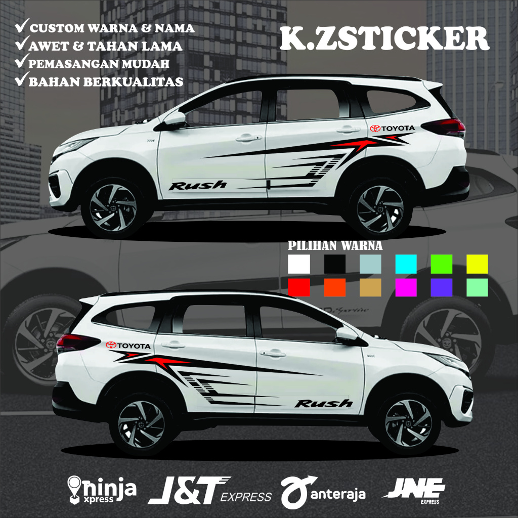 Toyota rush Car Sticker Side Body Striping All Types of toyota rush ...