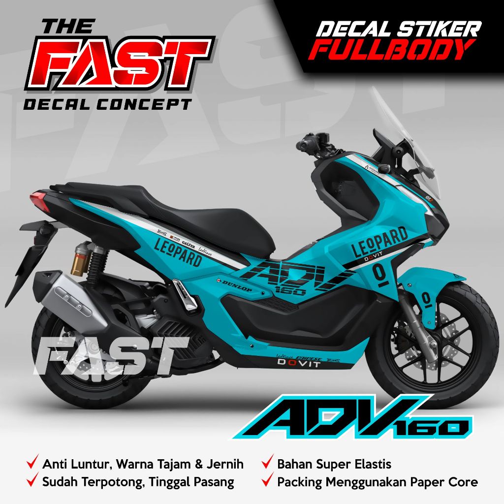 Adv 160 Leopard decal sticker decal adv 160 New full body Leopard ...