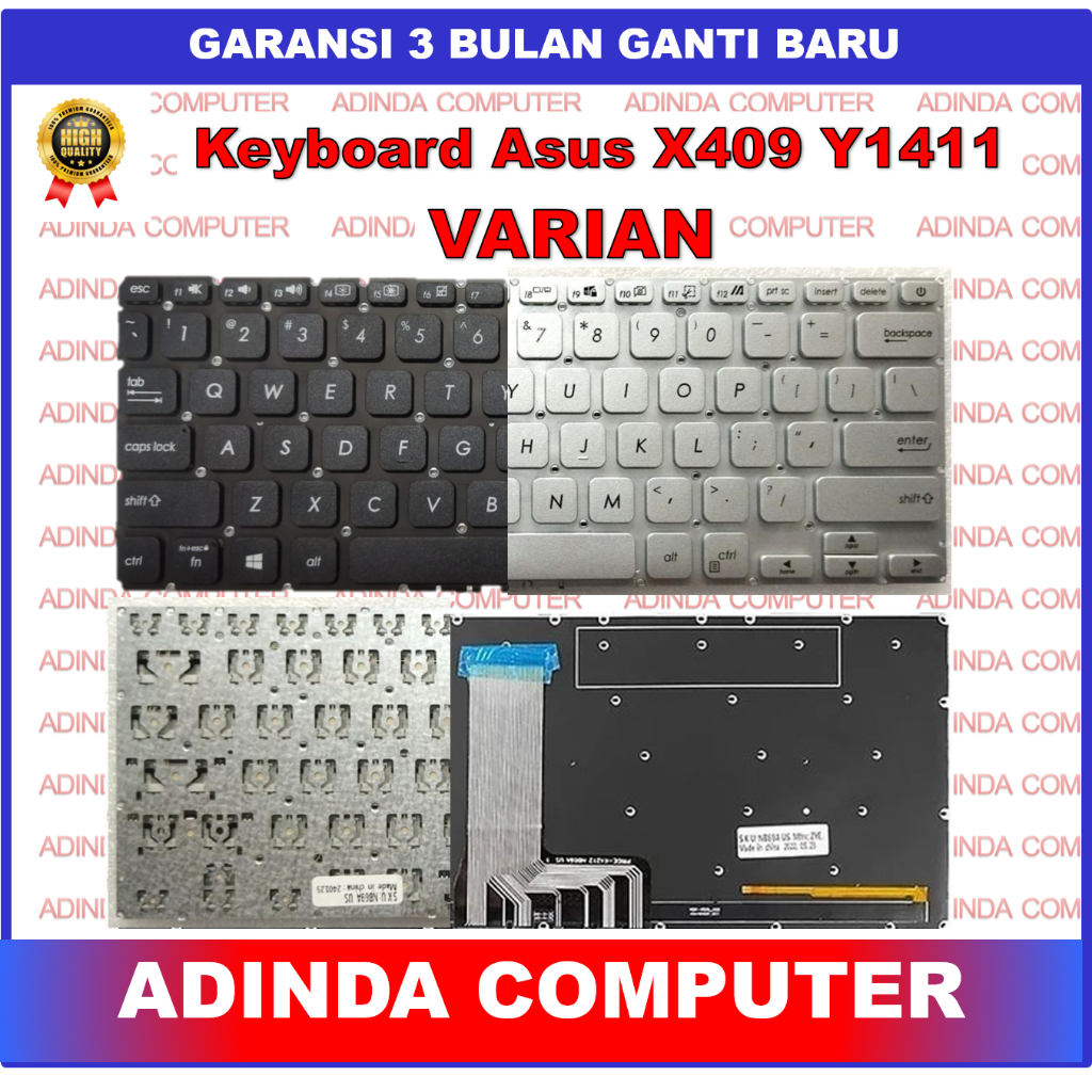 Keyboard Asus X409 A409 A409F A409FA A409J A409JA A409M A409U M409 M409A M409B M409BA M409D ...