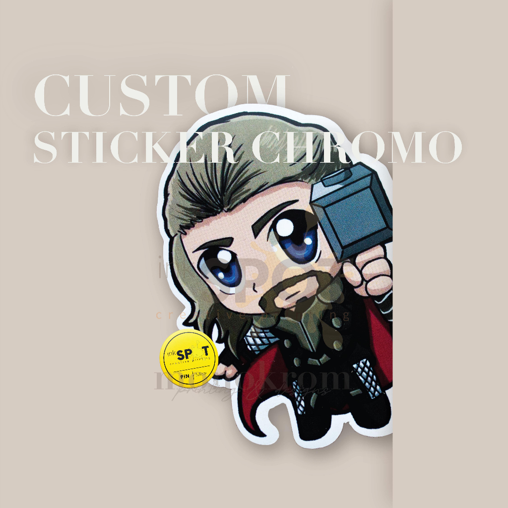 Print Chromo Sticker + Lamination + Cut (2 x 2 cm to 7 x 7 cm) | Shopee ...