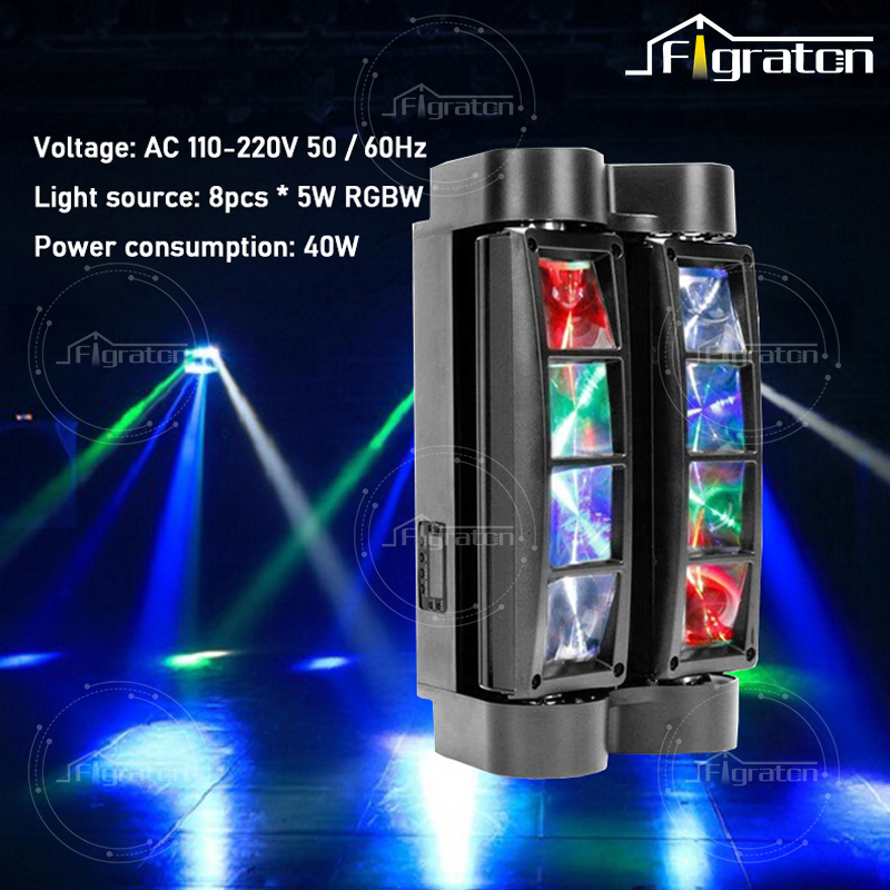 Disco Moving head mini spider 8x5watt LED mini spider light power ...