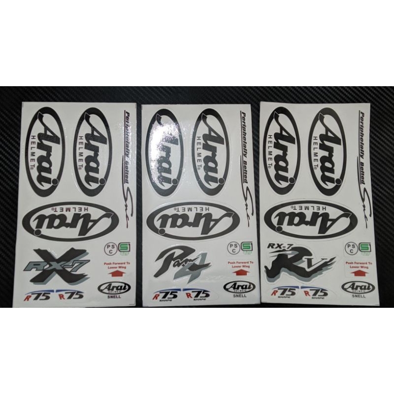 STICKER STICKER SET ARAI STICKER AND ARAI SPOILER/STICKER HELMET ARAI ...