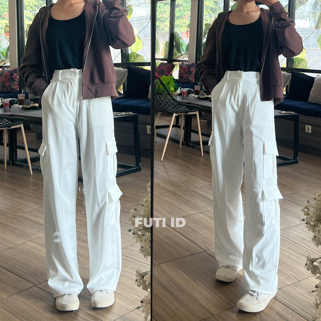 Futi ID Renia Highwaist Women's Cargo Pants/Women's Cargo Pants/Women'S ...