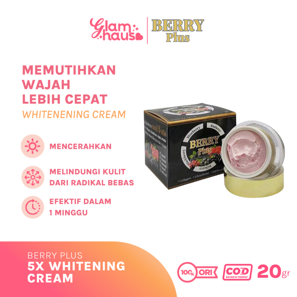 4k Berry Plus 5X Extra Whitening Cream | Powerful Acne Scars Whitening Cream | Shopee Philippines