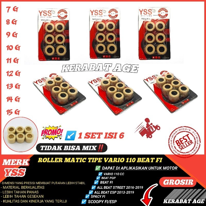 Yss ROLLER ROLLER LOLER BEAT FI BEAT ESP BEAT STREET BEAT POP VARIO 110 ...