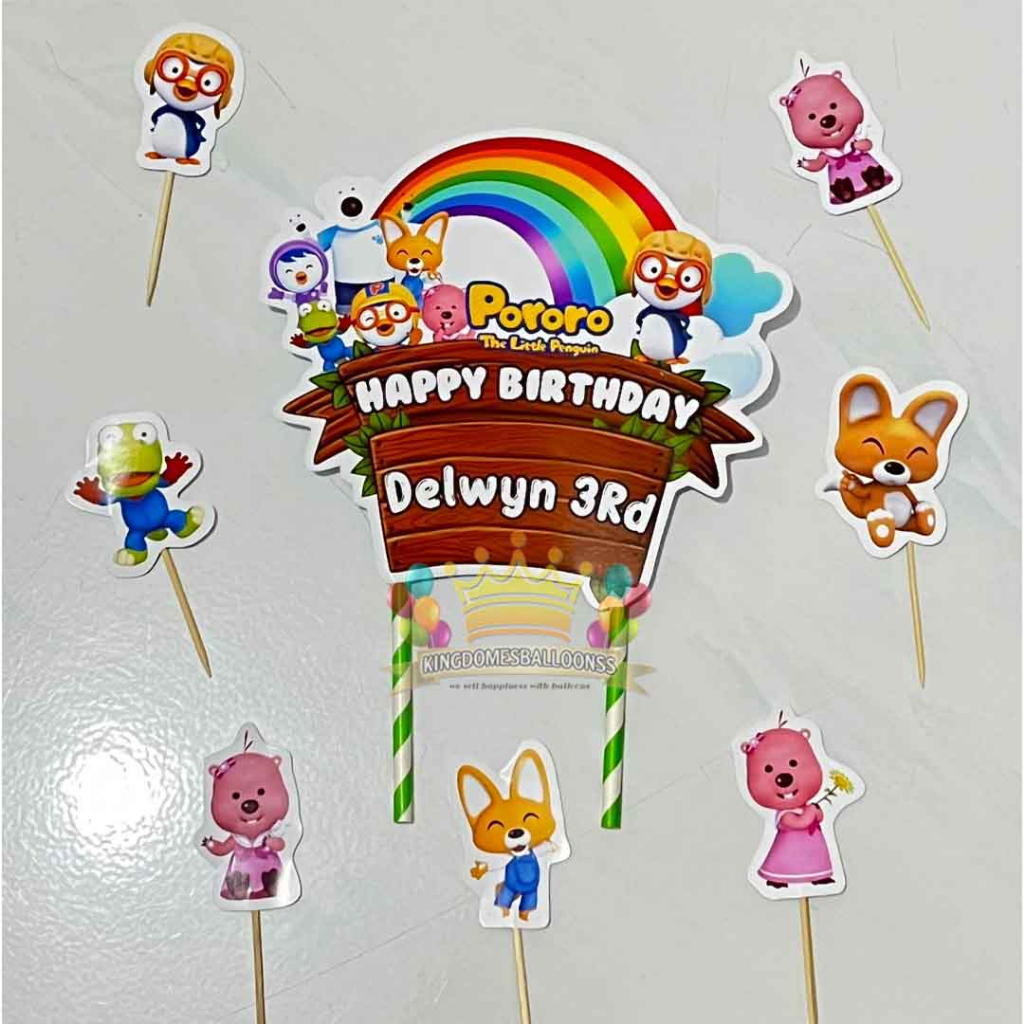 Pororo Name Custom Cake Topper | Shopee Philippines