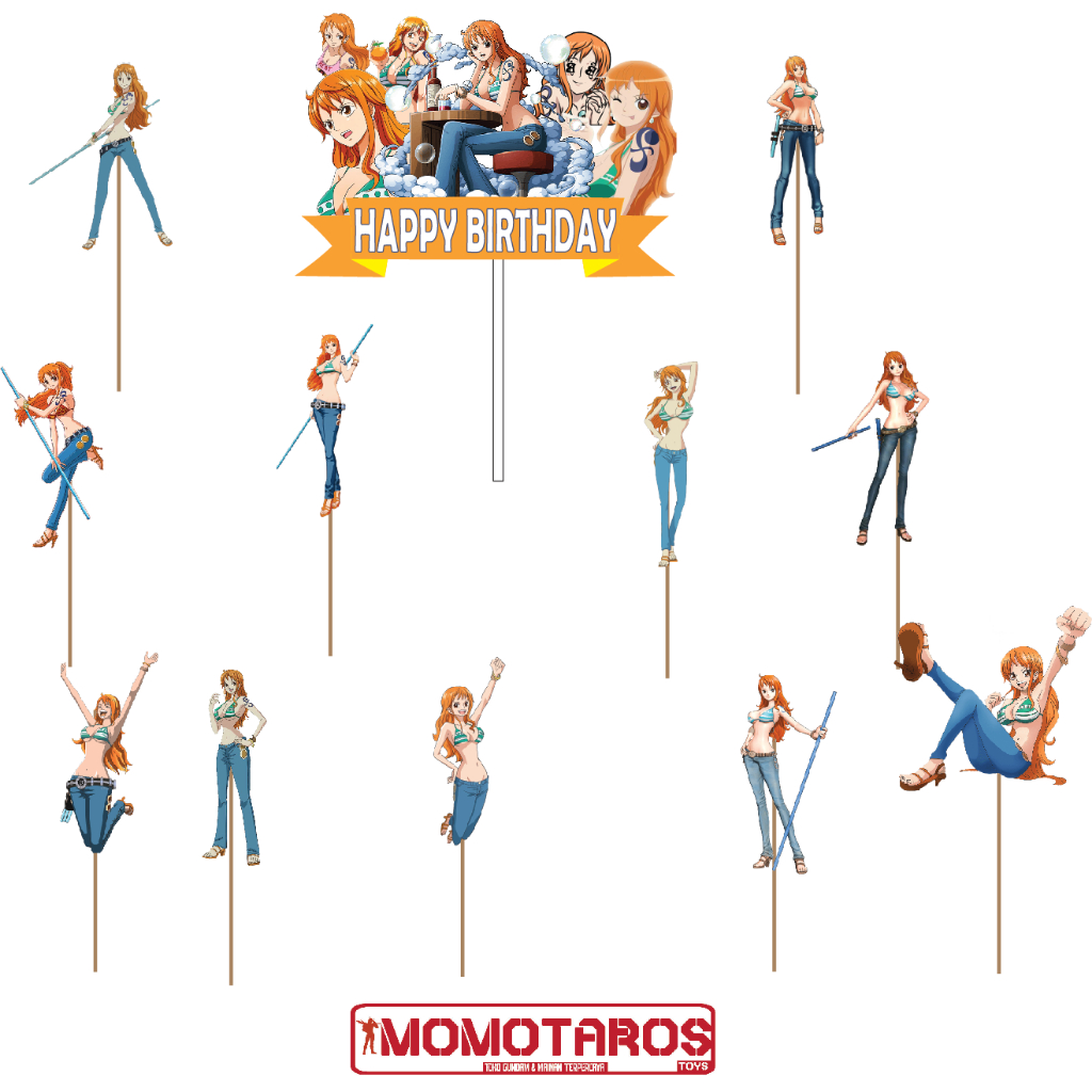 Nami solo cake Topper one piece set | Shopee Philippines