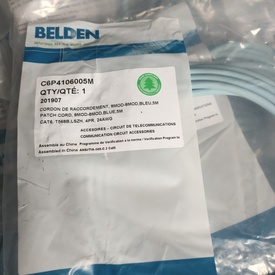 Original Belden Cat6 Patch Cord Cable 5 meters | Shopee Philippines