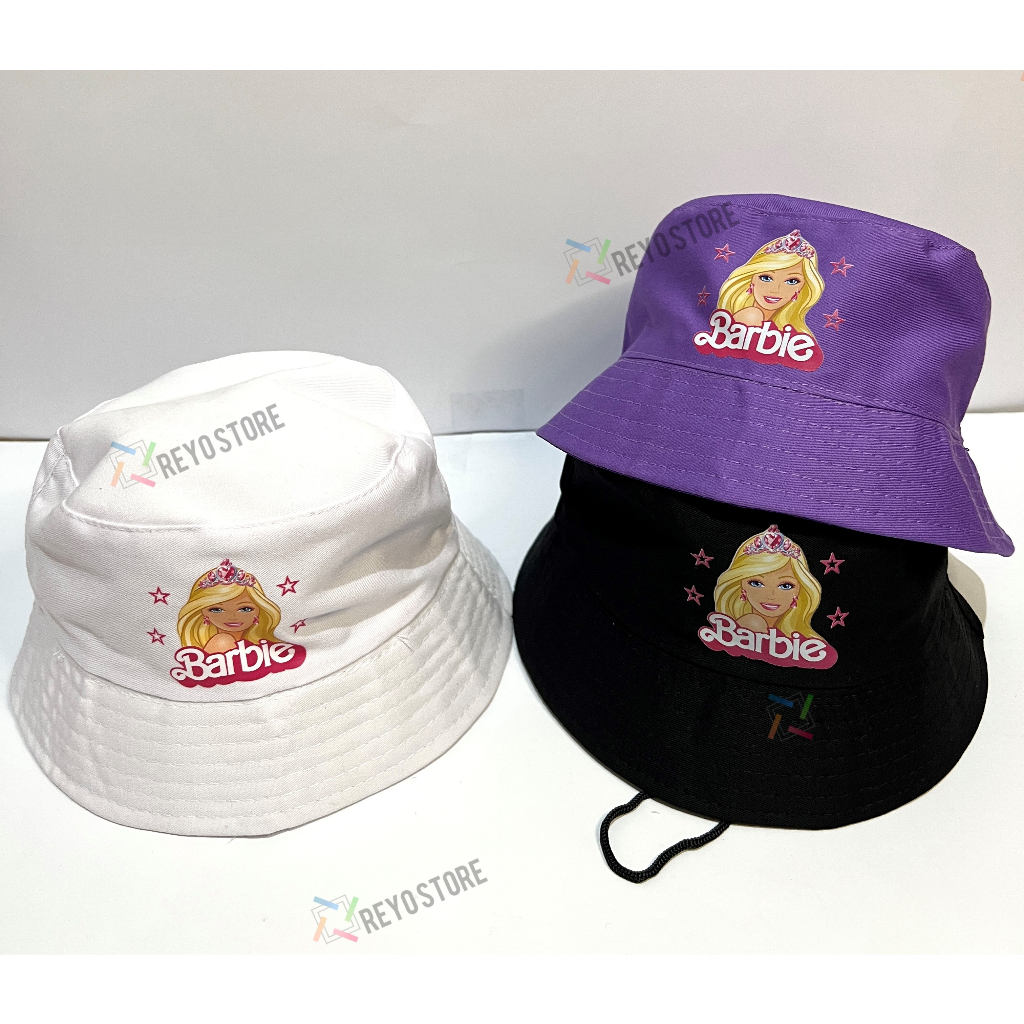 Children's barbie bucket Hats With Straps, Contemporary Models, Cute ...