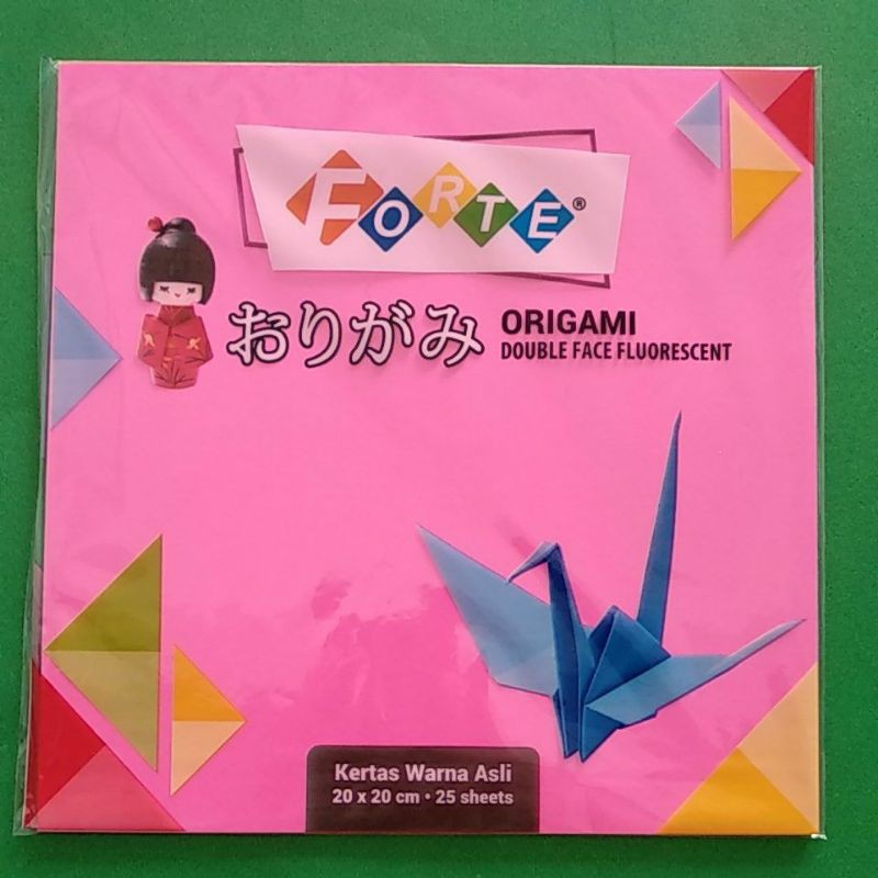 Origami Forte 2 Sides/Colored Folding Paper Uk.20x20CM (25Lbr) | Shopee ...