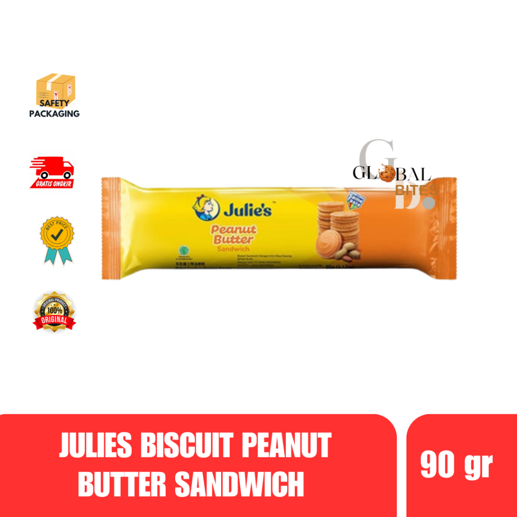 Julies Biscuit Peanut Butter Sandwich 90g | Shopee Philippines
