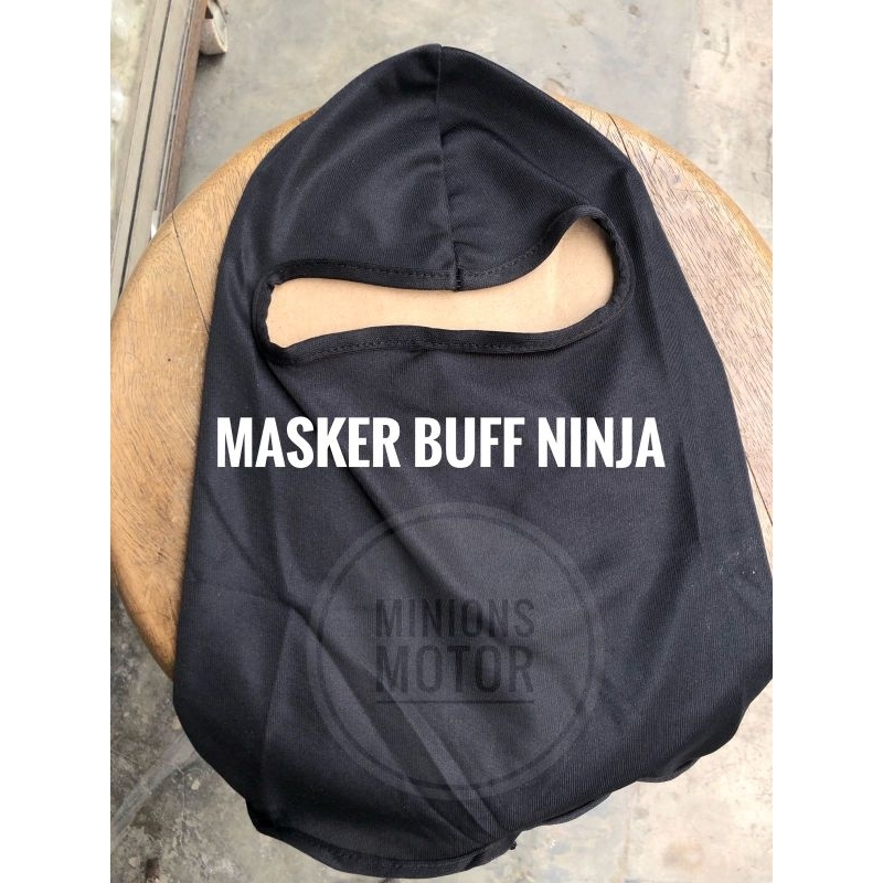 Ninja full face buff mask balaclava spandex black motorcycle helmet ...