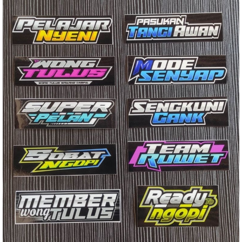 Wong TULUS VIRAL Words STICKER | Shopee Philippines