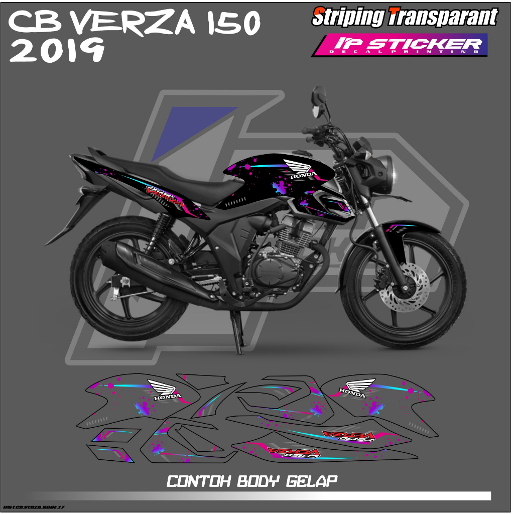 Cb VERZA HONDA MOTORCYCLE STRIPING STICKERS CB VERZA STICKER LIST ...