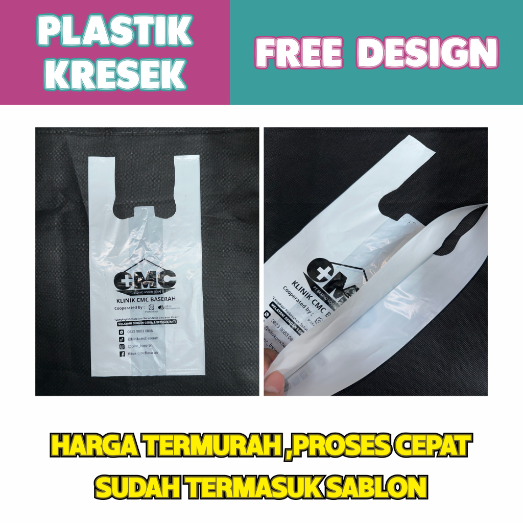 Screen Printing Crackle Plastic Bags PACKING ONLINE - CUSTOM - | Shopee ...