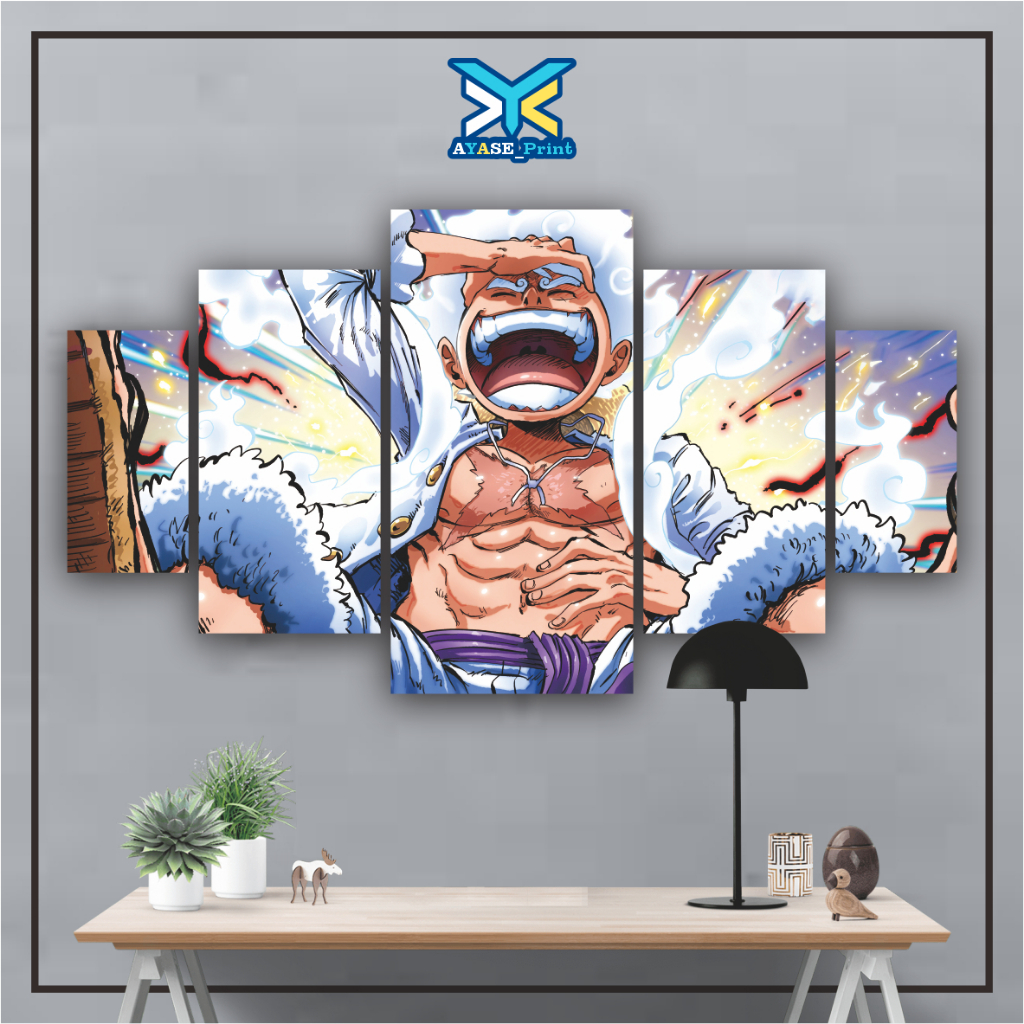 KAYU HIASAN DINDING Wall Hanging LUFFY GEAR 5 ONE PIECE 1set Wall Decor ...