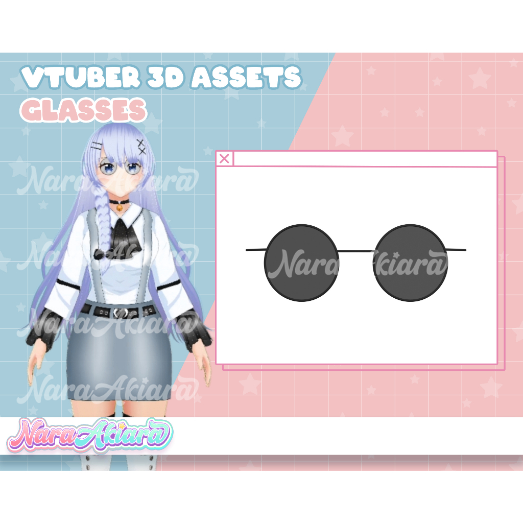 Ready To Use 3D Glasses Collection For Character Vroids, Look Different ...