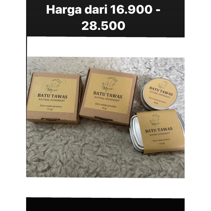 Alum stone for natural body odor remover, round box 40 grams/110 grams ...