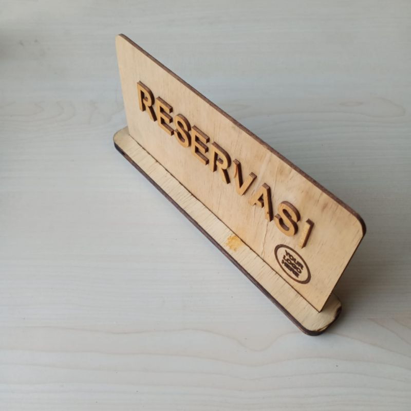 KAYU Embossed Wood Reservation Table Sign Signage | Shopee Philippines
