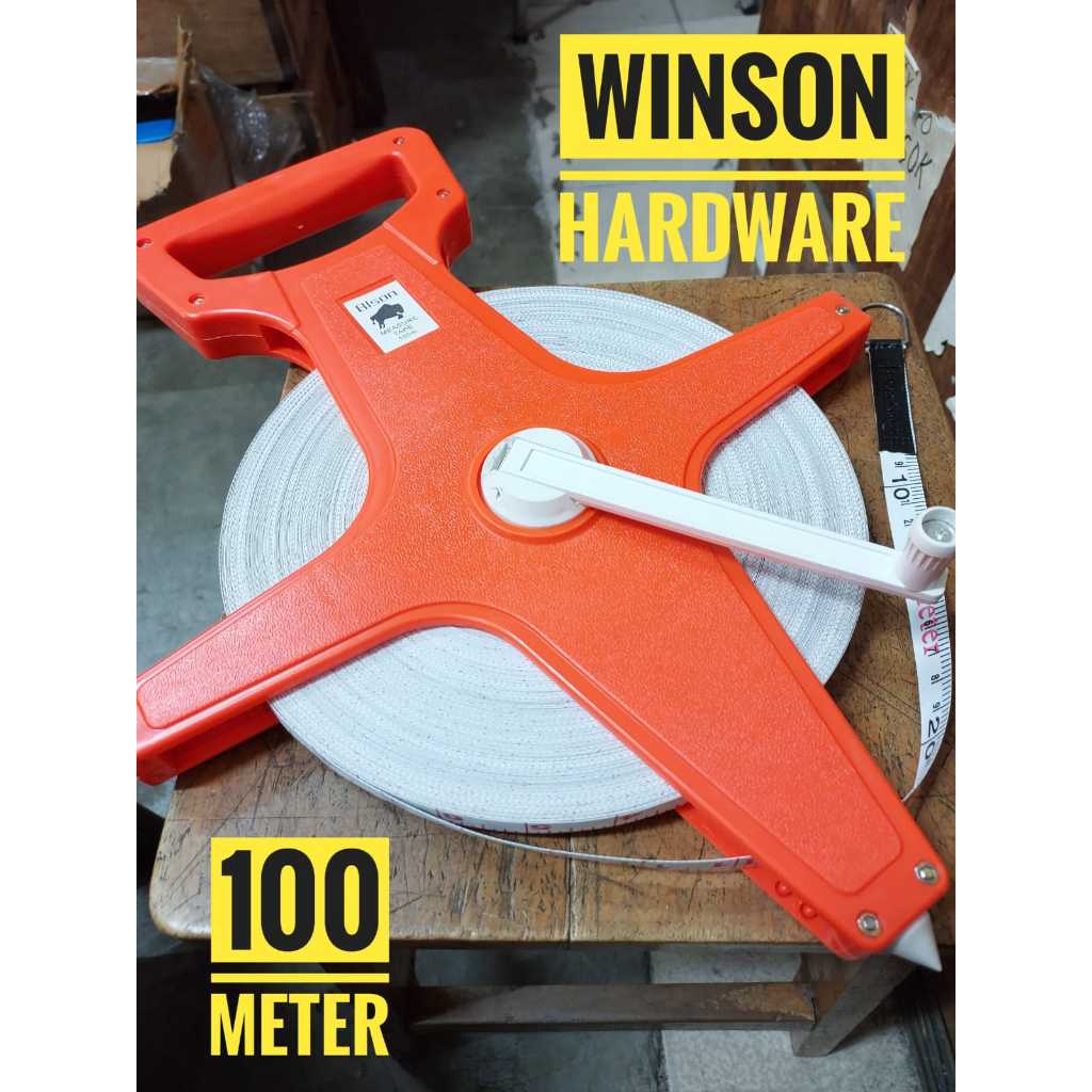Bison 100M Step-on Fiber Roller Meter / 100 Meter Roll Soil Meter ...