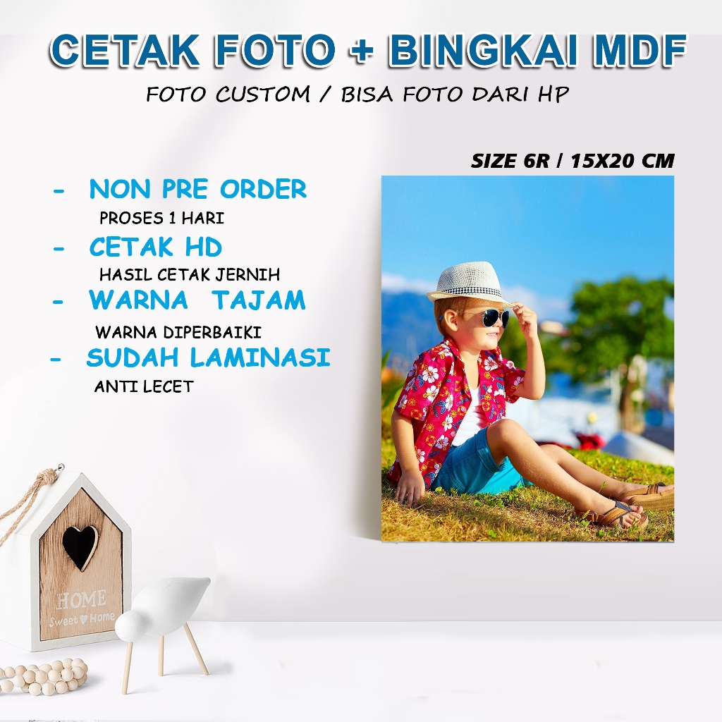 Hd PHOTO PRINTING + MINIMALIST FRAME 15X20 CM MDF MEDIA | Shopee ...