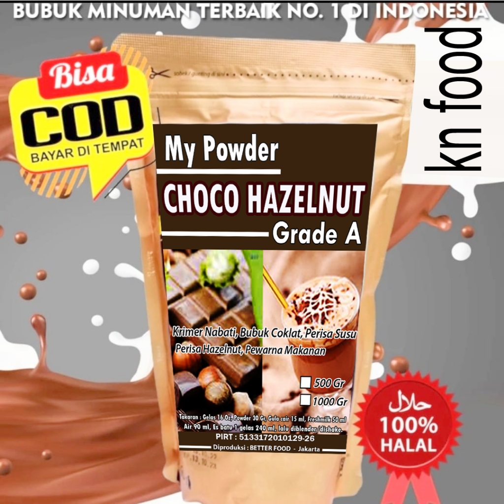 My Powder Choco Hazelnut Flavored Drink Grade A 1 Kg Packaging | Shopee ...