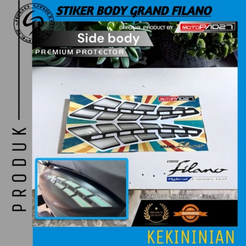 Grand Filano Resin Embossed Side Body Sticker Motopad27 | Shopee ...
