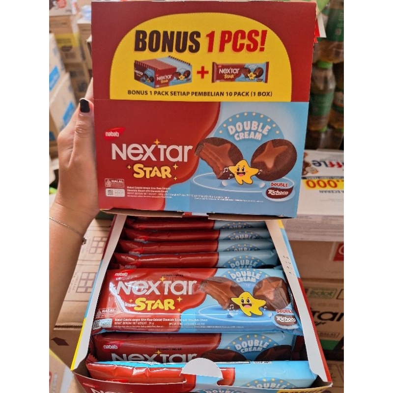 New Nextar Star Double Cream Chocolate Flavor (1 box contains 10 pcs ...