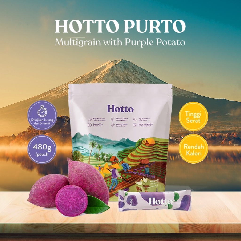 Hotto Purto Multigrain with Purple Potato 1 Pouch - 16 Sachets | Shopee Philippines