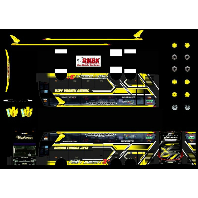 Diy Paper craft Pattern Miniature Bus STJ Rubya Double Decker 1/50 ...