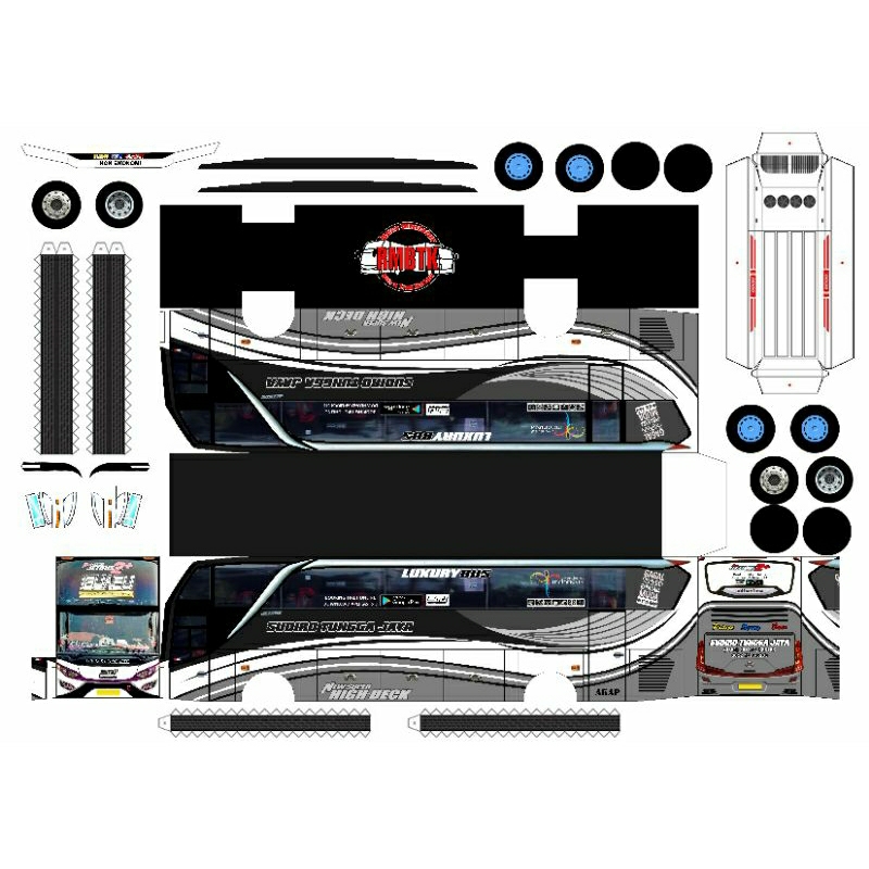 Papercraft Pattern A3 Miniature Bus STJ IGUAEU 1/50 Livery Bus | Shopee ...