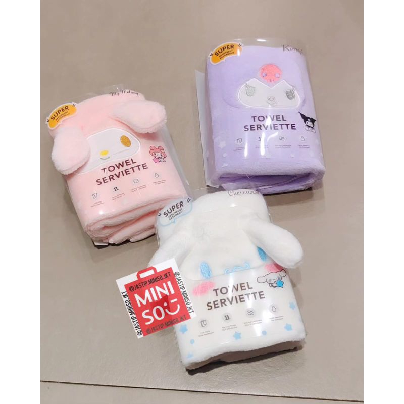 Miniso x SANRIO Children's Towel/Face Towel Tiedyeroll, KUROMI, MY ...