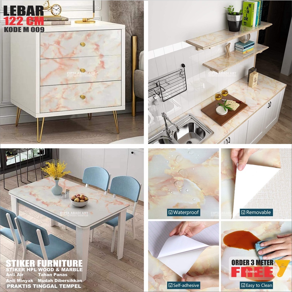 KAYU - Marble Wooden Stickers Marble/Decosheet/Cupboard Table Chair ...