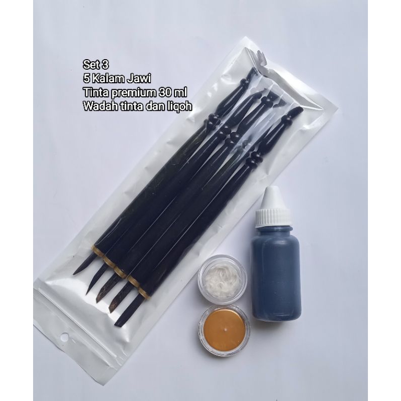 Premium Calligraphy Stationery Package (Jawi Natural, Premium Ink, Ink ...