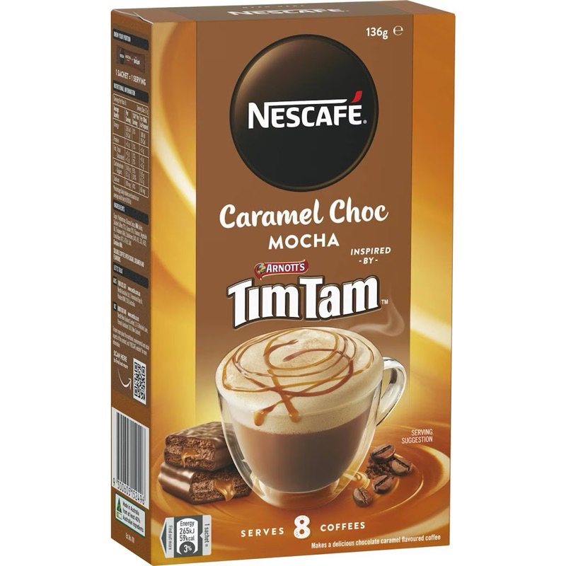 Nescafe Caramel Choc Mocha Tim Tam Coffee Sachets 8 Pack - Australia ...