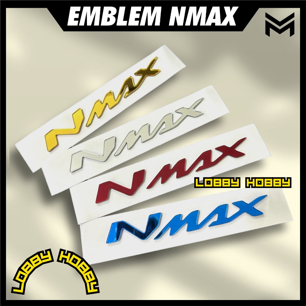 3d ACRYLIC Nmax EMBLEM SET A PAIR RIGHT LEFT / RISING BODY LOGO GLASS ...