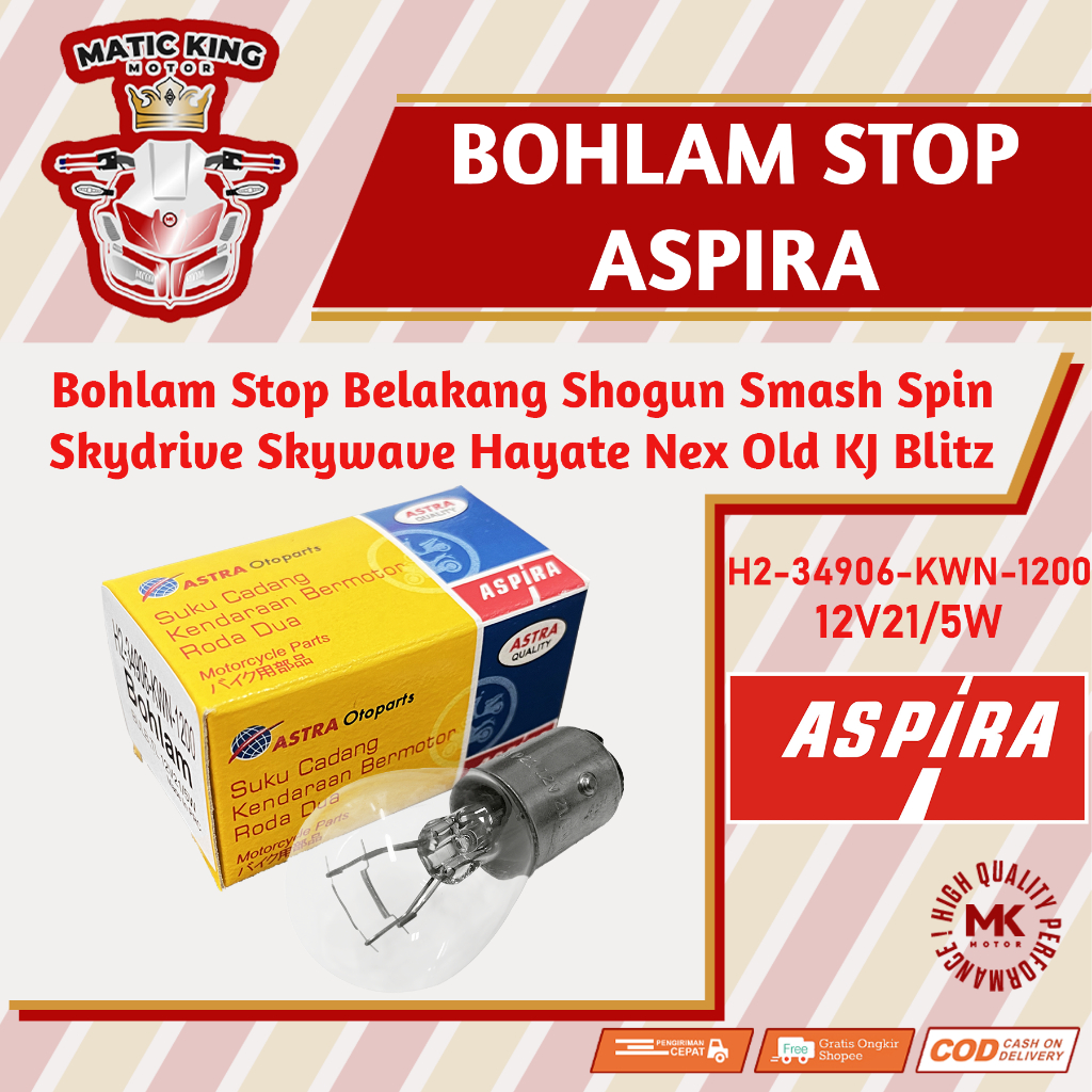 Rear Light Bulb Stop Motorcycle Suzuki Shogun Smash Spin Skydrive ...