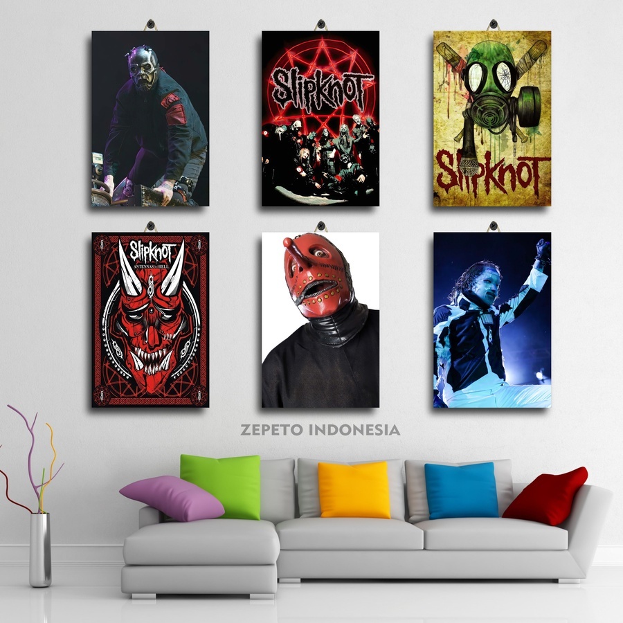 Slipknot Band Wooden Poster 20X30 / Zepeto Indonesia / Slipknot Band ...