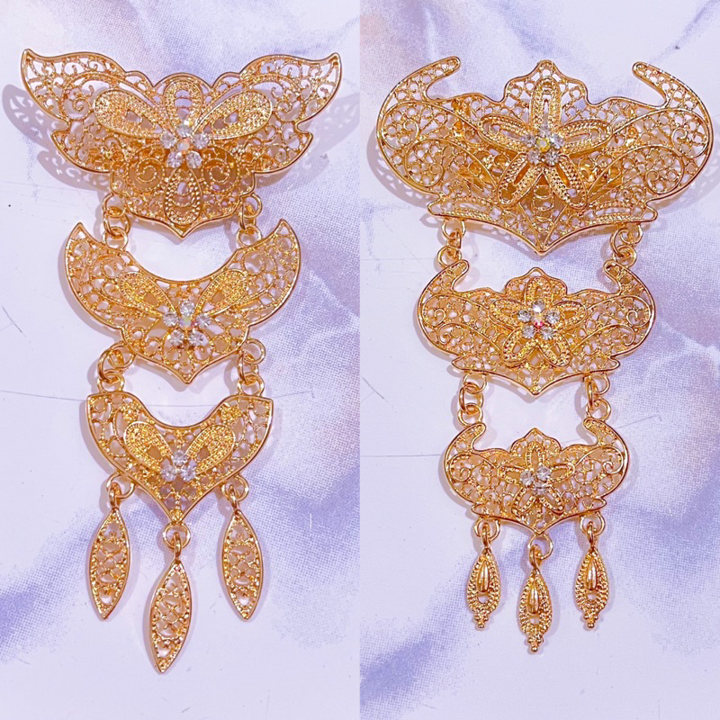 Kebaya Brooch Ethnic Brooch Kutubaru Brooch Three-Layer Brooch Three ...