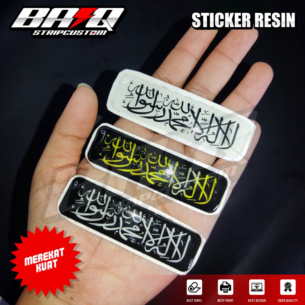SHOLAWAT embossed RESIN STICKER | Shopee Philippines