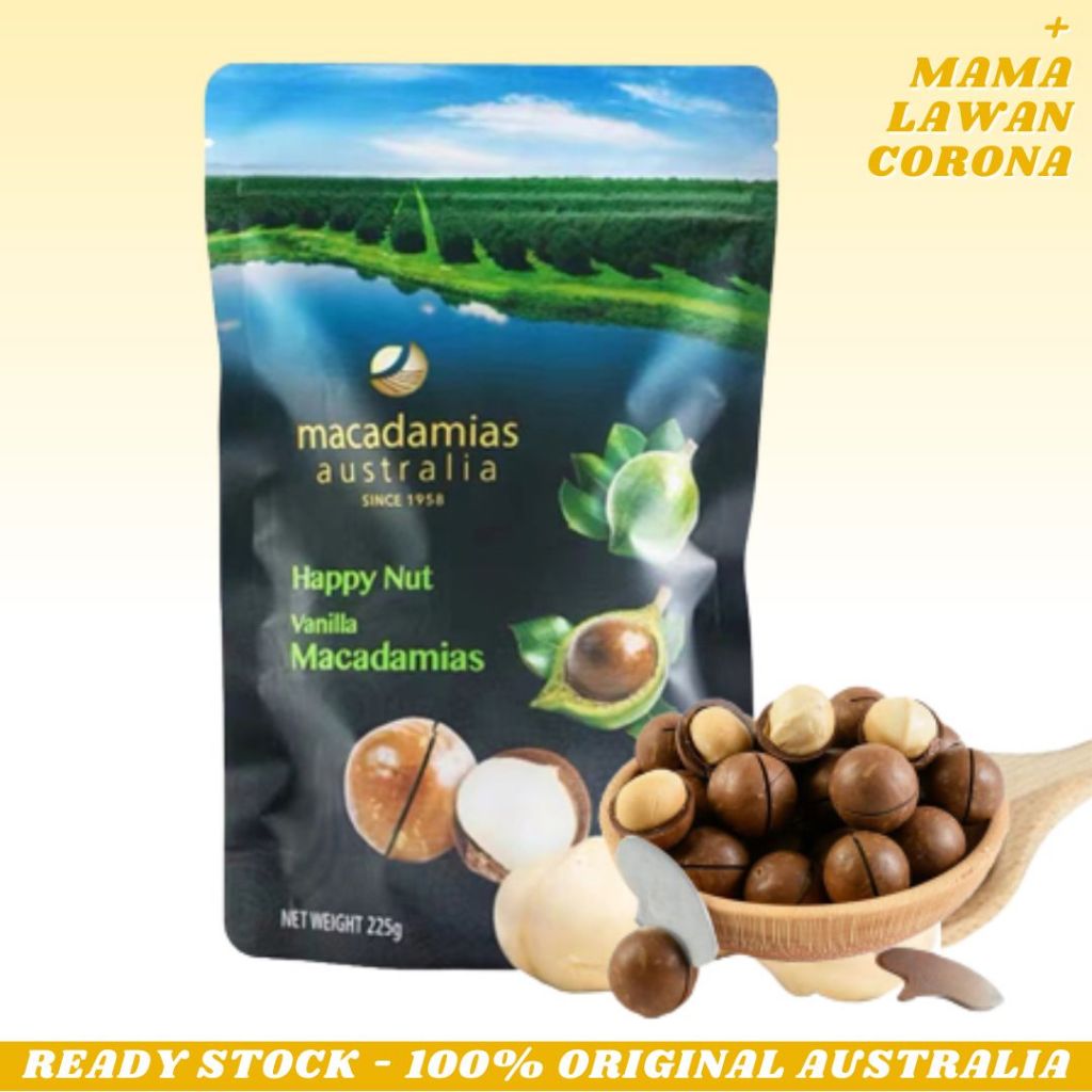 Happy Nut Macadamias Australia Macadamia in Shell - Vanilla Flavor 225g | Shopee Philippines