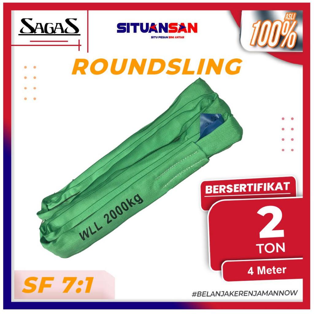Roundsling 2 Tons x 4 Meters Round Sling SAGAS | Shopee Philippines