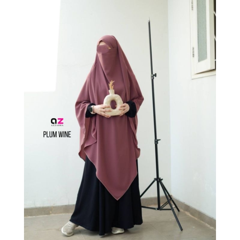 French Khimar Embossed Stitch Hawa Premium by Azzahra Syar'i | Shopee ...