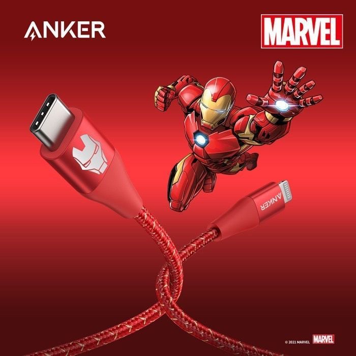 Anker x Marvel PowerLine+II USB-C To Lightning 6ft Charger Cable ...