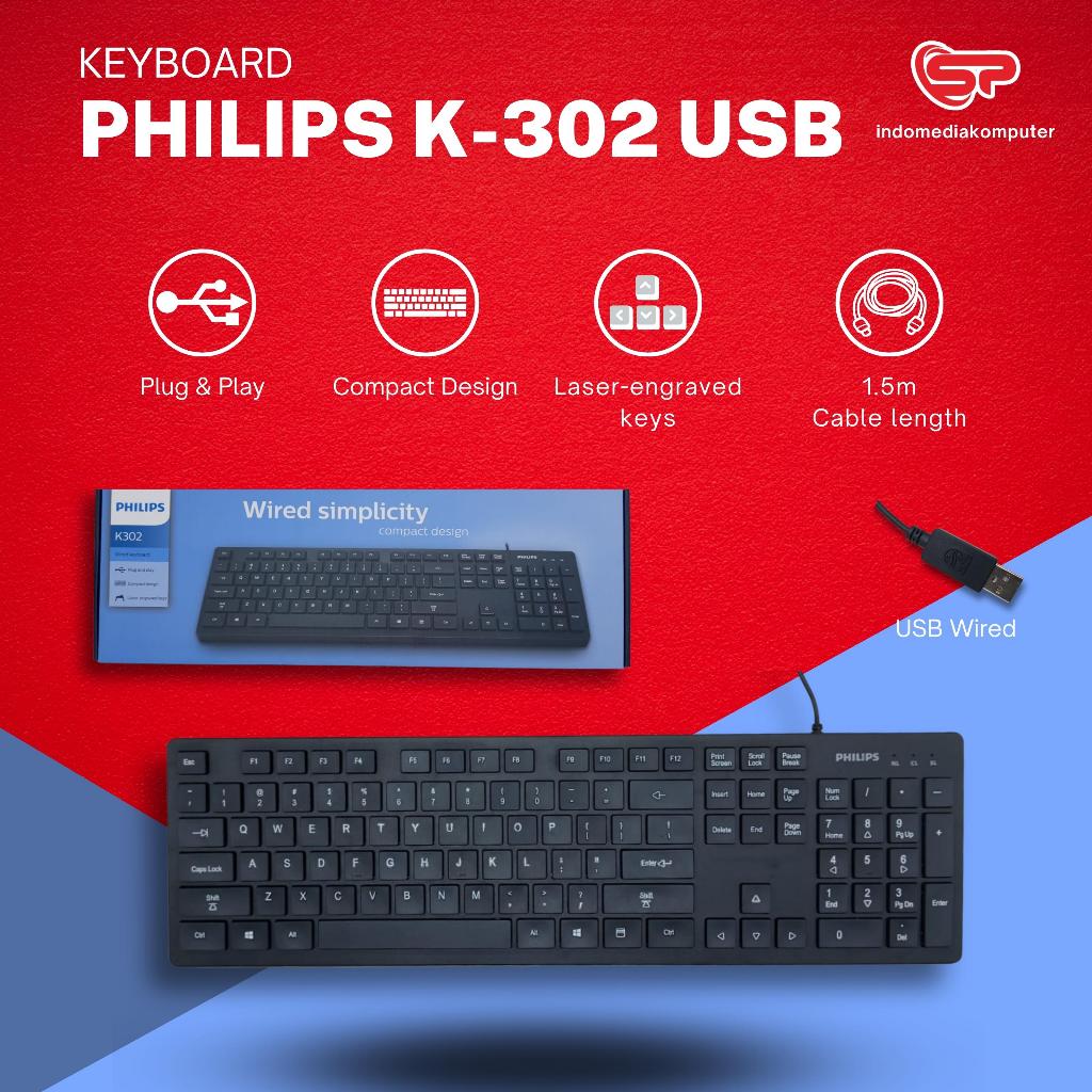 Philips K-302 USB Keyboard | Shopee Philippines