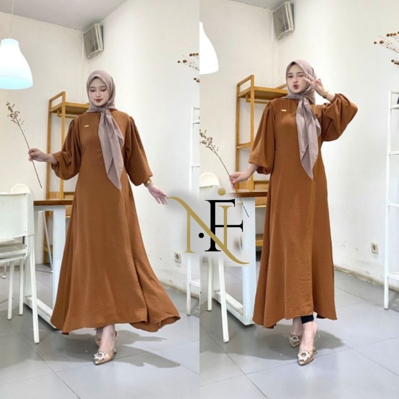Lilly CRINKLE AIRFLOW PREMIUM Latest MODEL GAMIS/Balloon Sleeve GAMIS ...