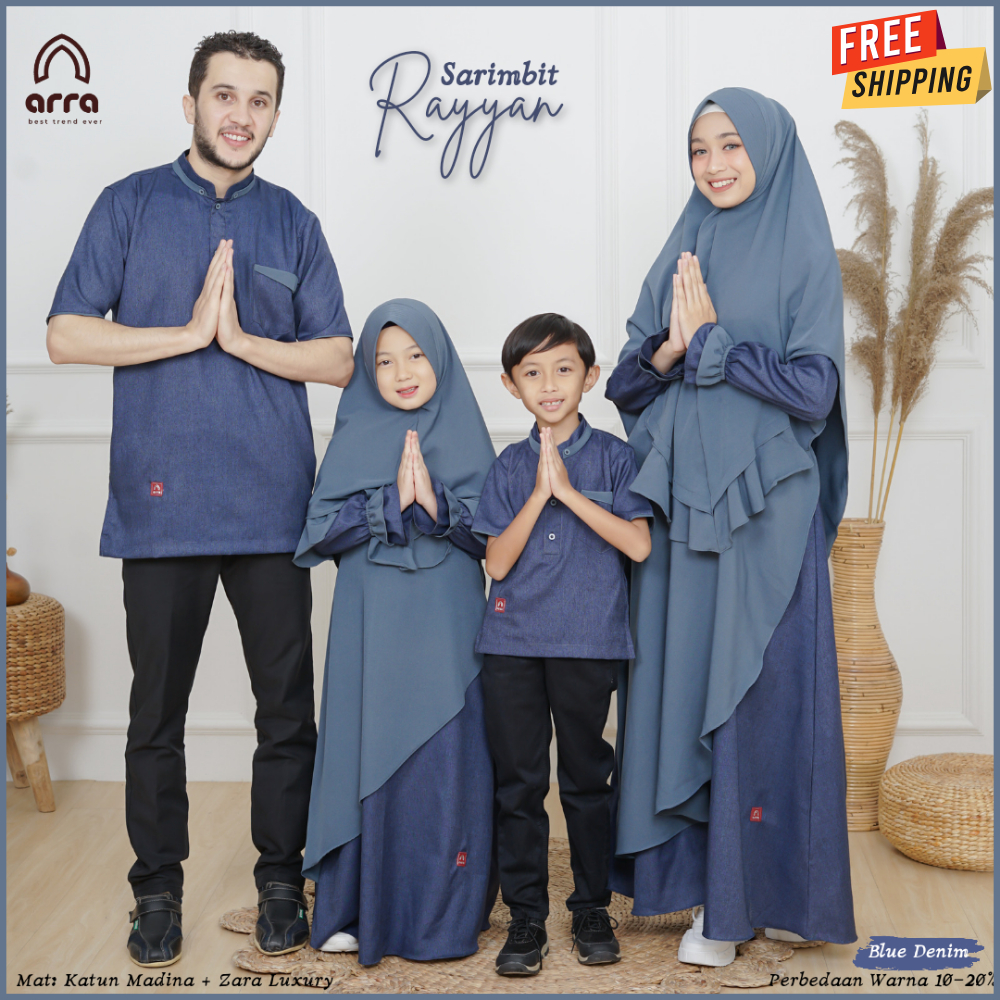 2024 Arra Rayyan Blue Denim Robe Muslim Couple Couple Couple Husband ...