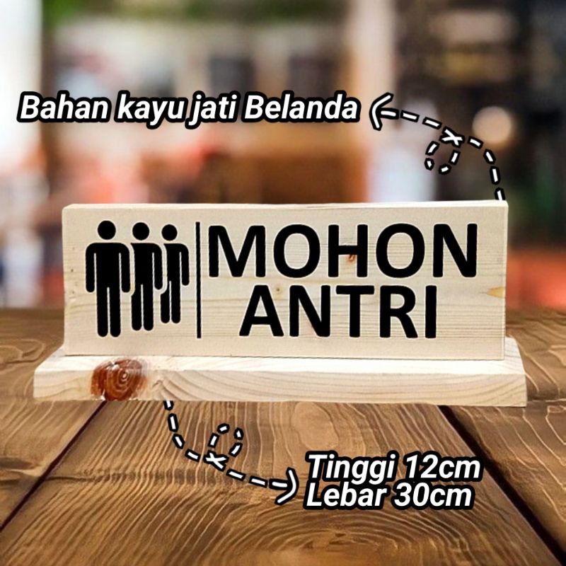 Table Sign Board "Please Queue" Sign Board 30x12cm | Shopee Philippines