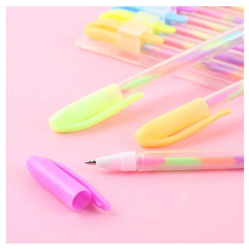 Colorful Rainbow Gel Pen/Rainbow Ballpoint/Color Blink Pen CQ-717-12 ...