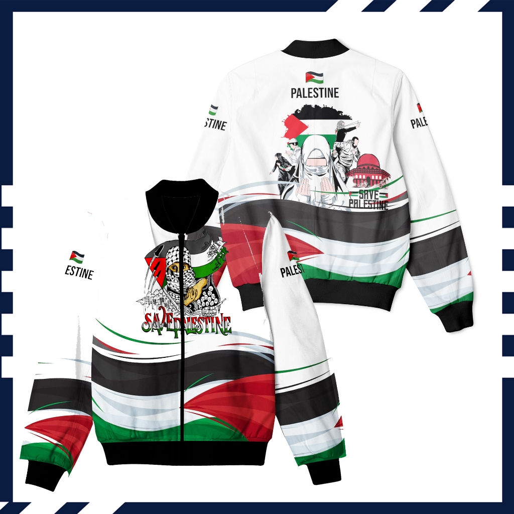 Selling the Latest Printed Design PALESTINE Boomber Jackets | Shopee ...